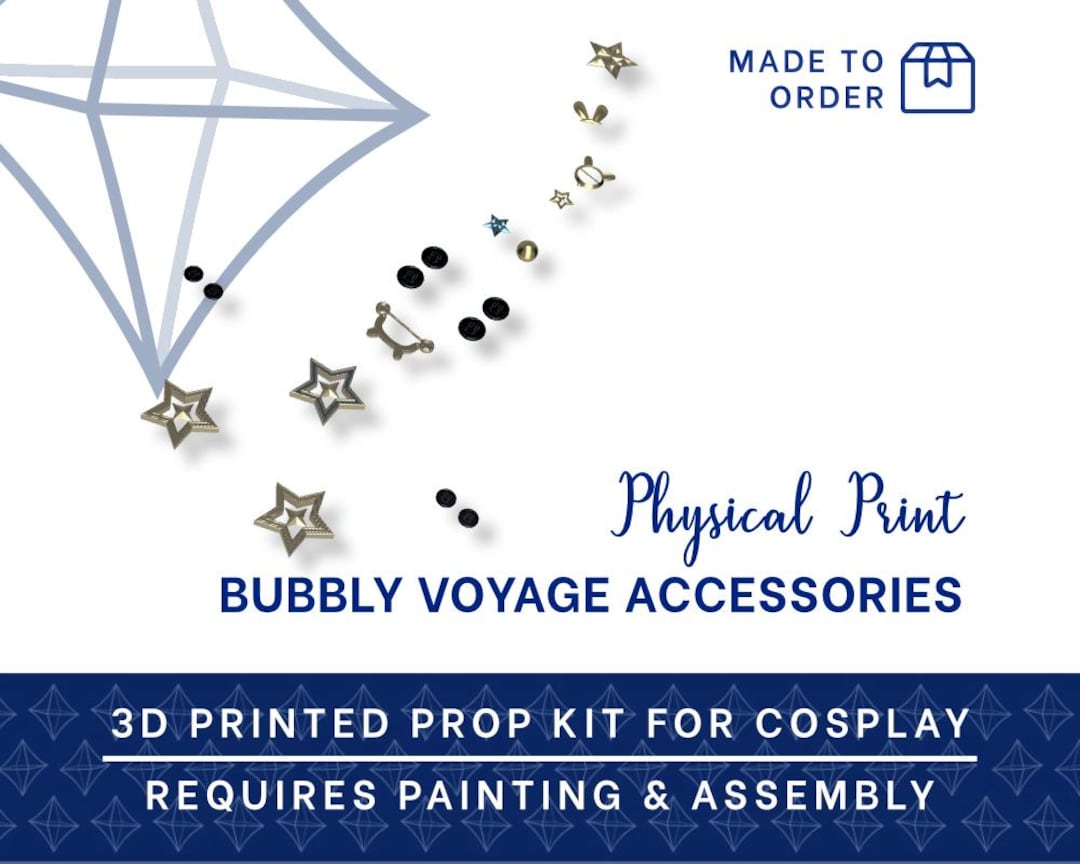 Bubbly Voyage Accessories 3D Printed Kit - Infinity Nikki Cosplay ...