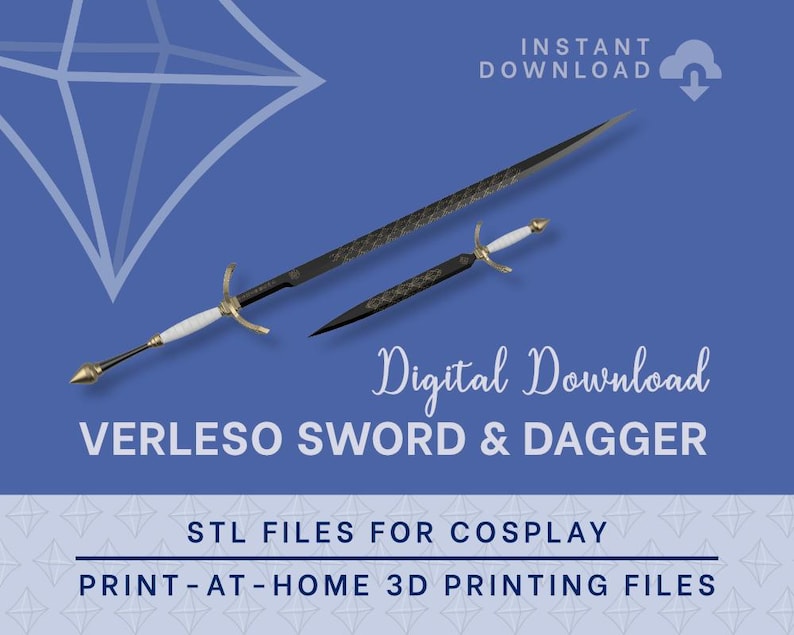 Verso's Verleso Sword & Dagger STL Files - Expedition 33 Cosplay Prop ...