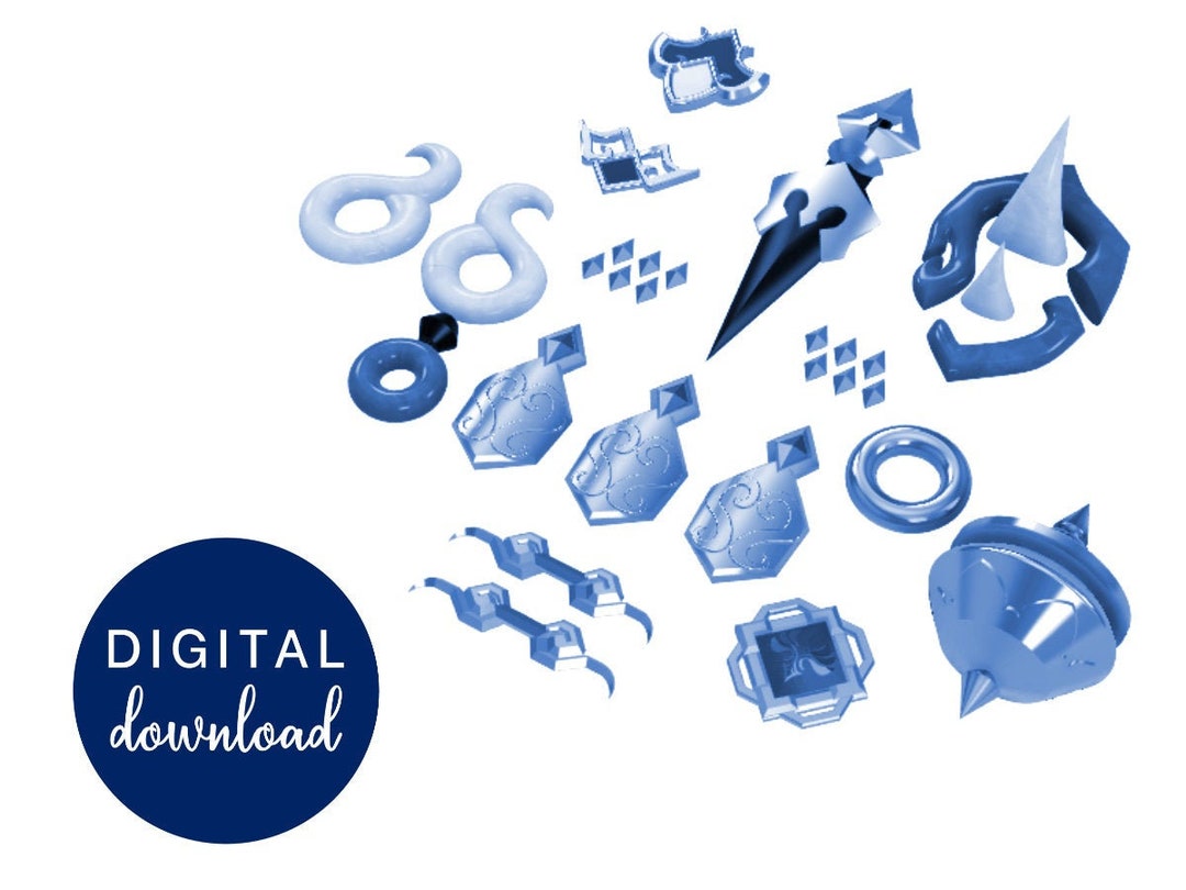 XIAO Accessory Kit STL FILES [genshin Impact] Cosplay Prop | 3D Print ...