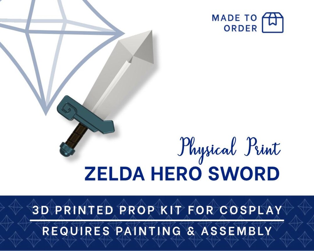 ZELDA Sword of Might Lvl 1 3D PRINTED KIT [the Legend of Zelda: Echoes ...