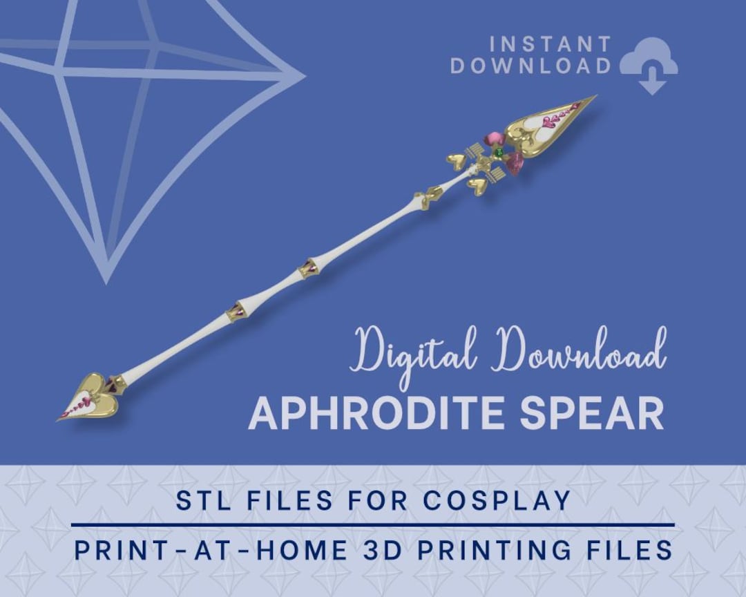 Aphrodite Spear STL Files - Hades 2 Cosplay Prop (digital Download) - Etsy