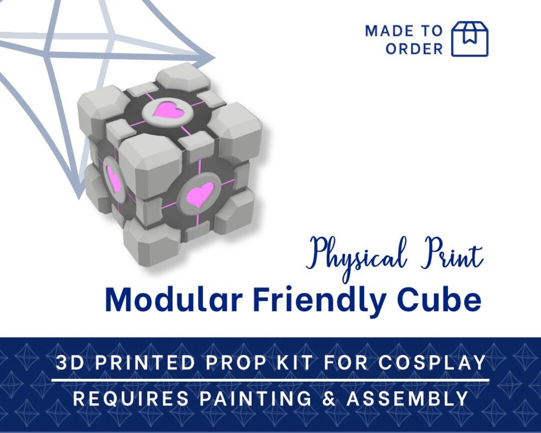 MODULAR Friendly Cube 3D PRINTED KIT | Cosplay Prop - Etsy