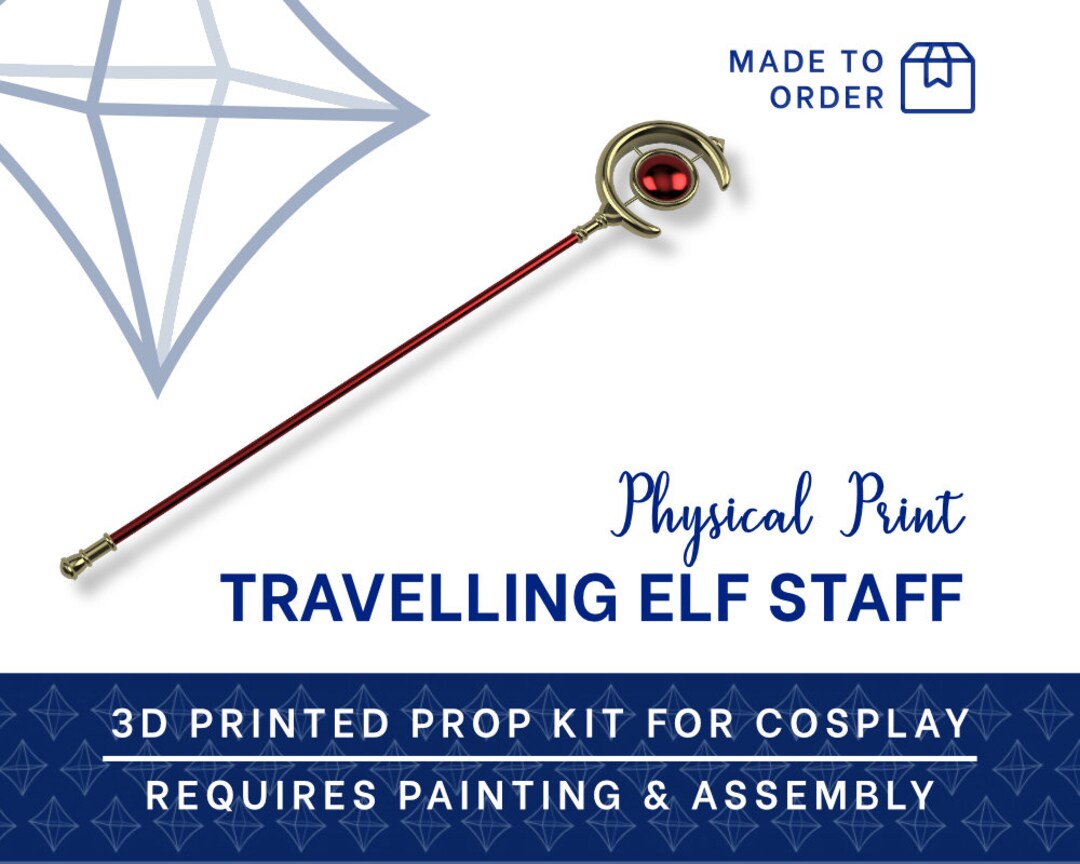 Travelling Elf Staff 3D Printed Kit - Cosplay Prop - Etsy
