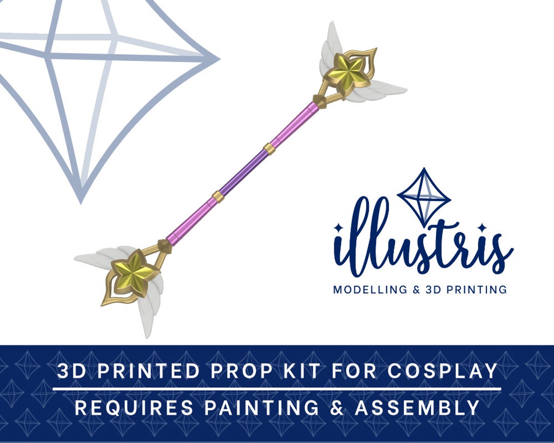 Lux Star Guardian Staff 3D Printed Kit - League of Legends Cosplay Prop ...