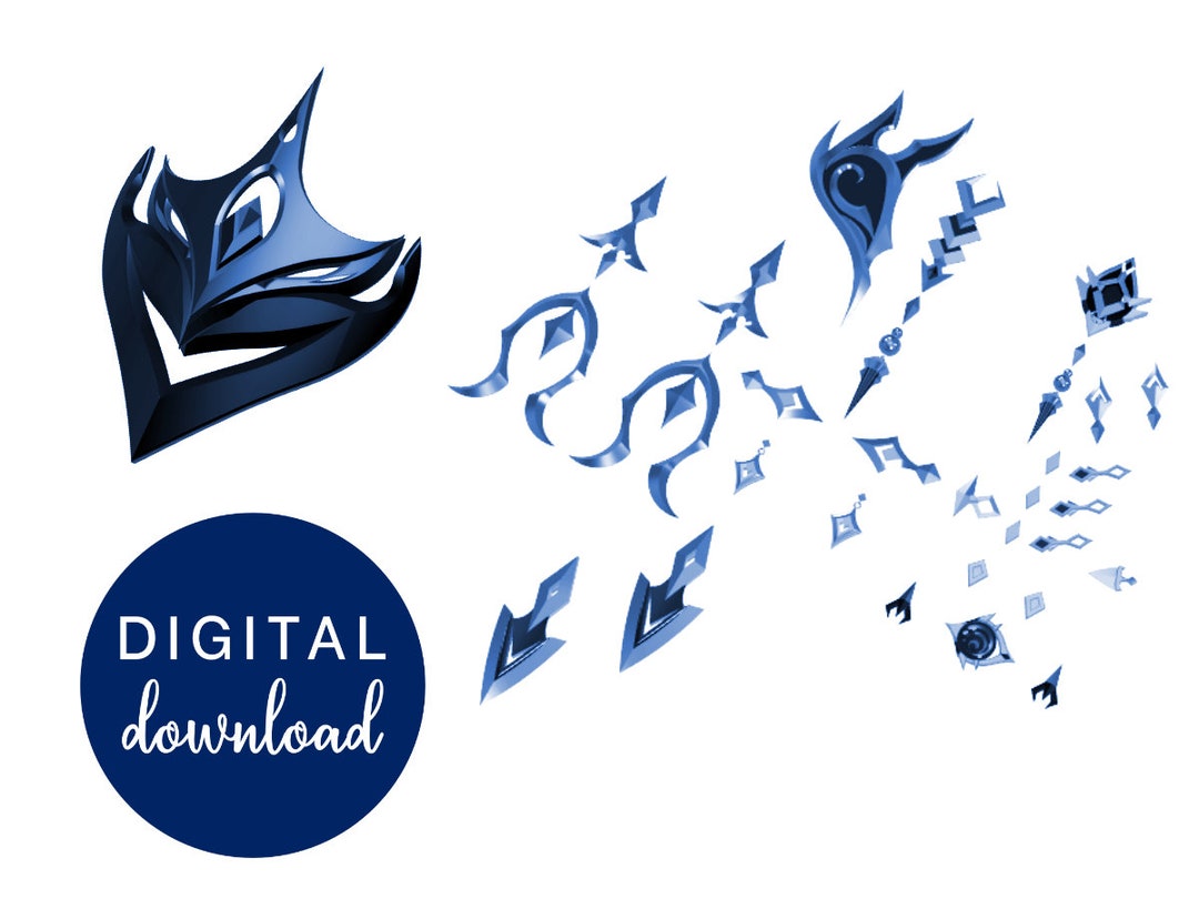 CHILDE Accessories Mask Bundle STL FILES genshin Impact Cosplay Prop 3D ...