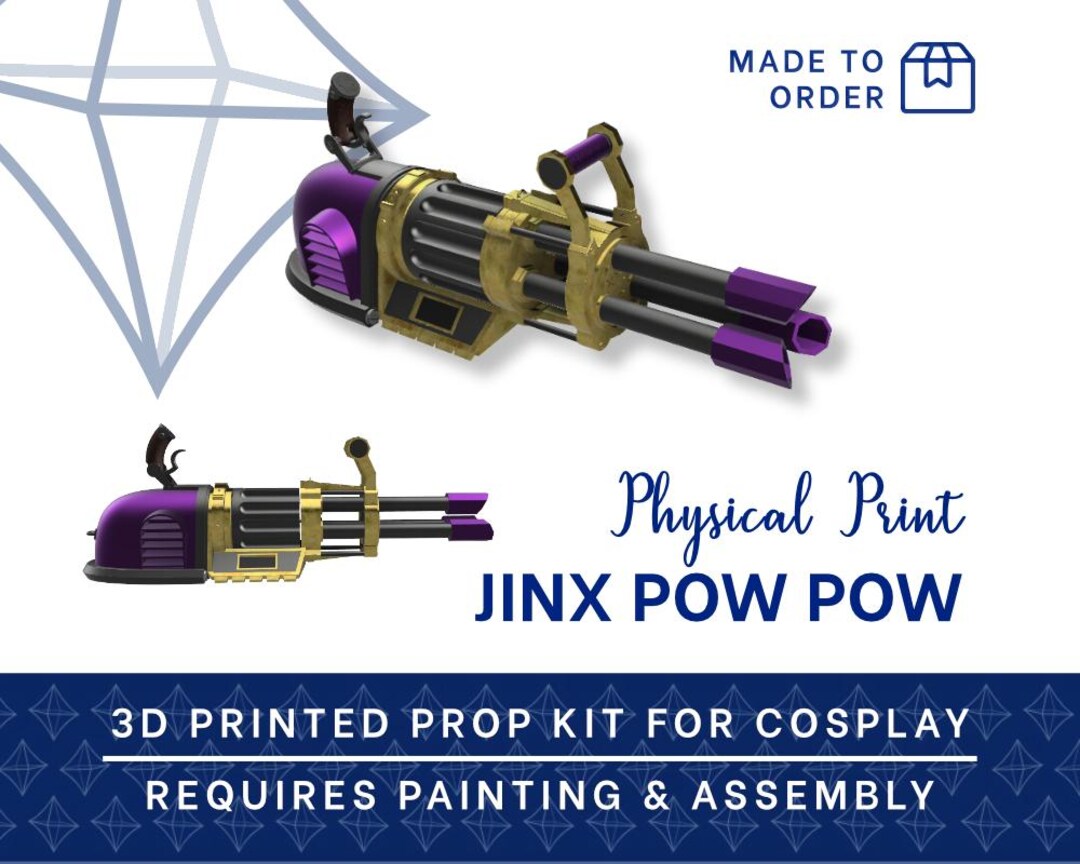 JINX Minigun (pow Pow) Motorised! 3D PRINTED KIT [arcane] Electronics ...