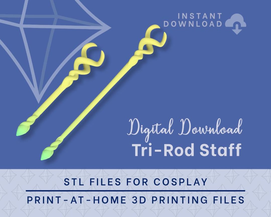 Zelda Tri-rod Staff STL Files- Zelda Echoes of Wisdom Cosplay (digital ...