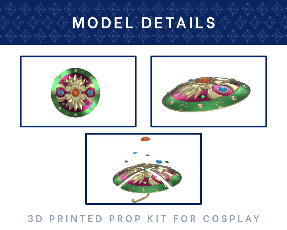 Urbosa Daybreaker Shield 3D Printed Kit - Zelda Breath of the Wild ...