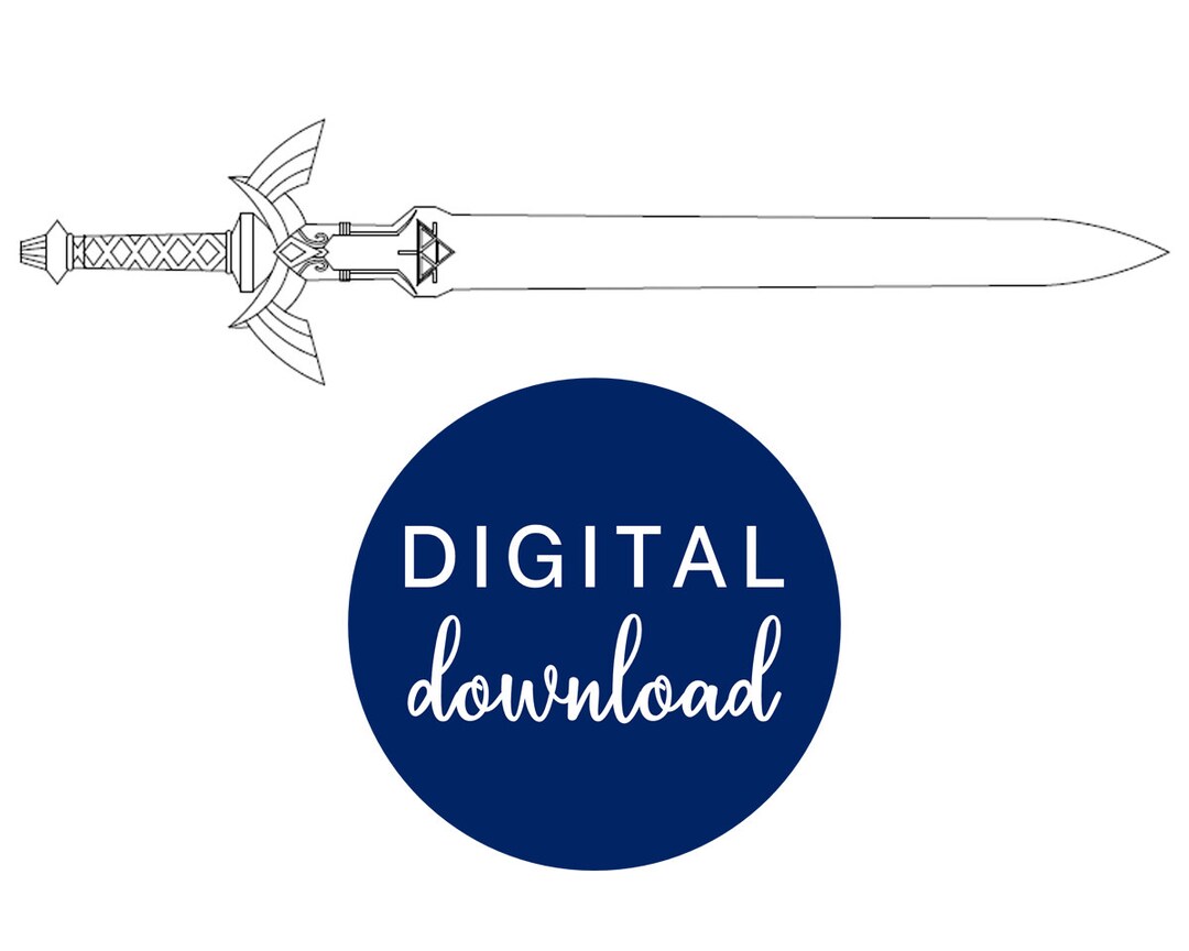 LINK Master Sword BLUEPRINT [the Legend of Zelda] - Etsy