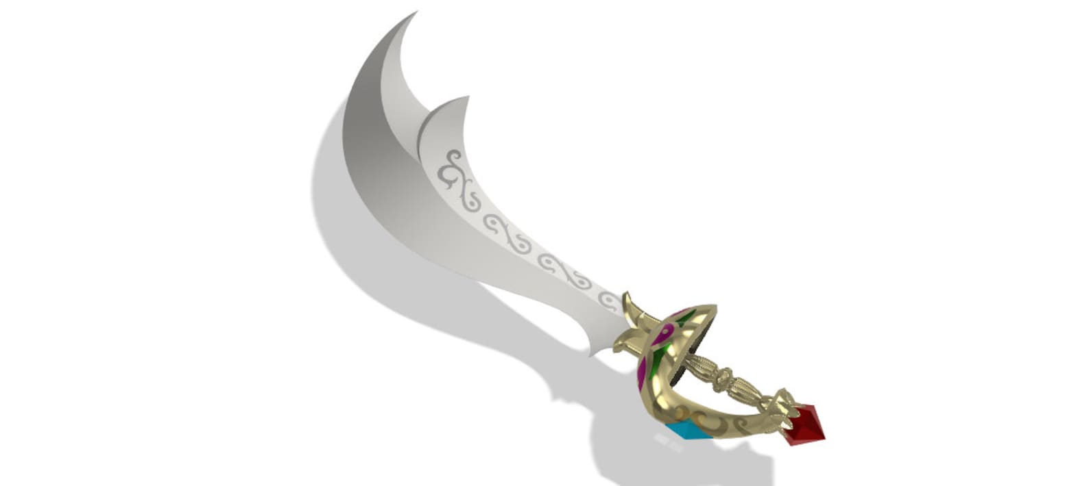 Urbosa Scimitar 3D Printed Kit - Zelda Breath of the Wild Cosplay Prop ...