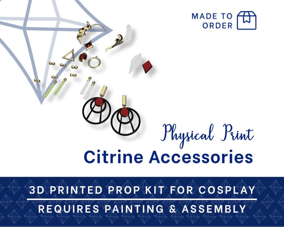 Citrine Accessories 3D Printed Kit - Fire Emblem: Engage Cosplay ...