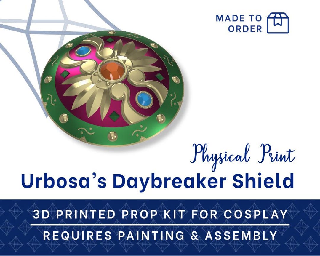 Urbosa Daybreaker Shield 3D Printed Kit - Zelda Breath of the Wild ...