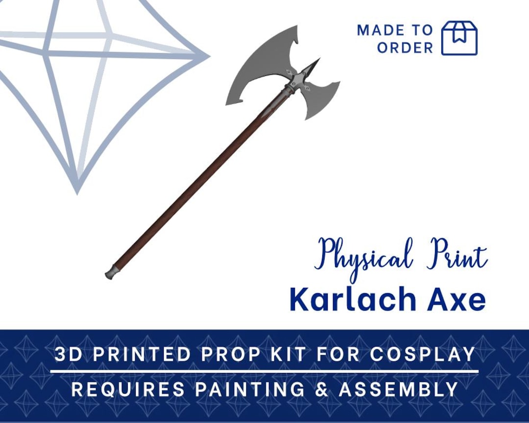 Karlach Starter Axe 3D Printed Kit - Baldur's Gate 3 Cosplay Prop - Etsy