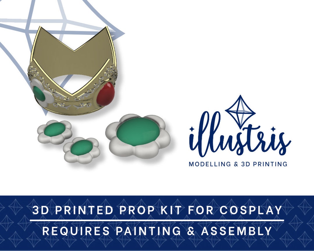 DAISY Accessories 3D PRINTED KIT super Smash Bros Ultimate Cosplay Prop ...