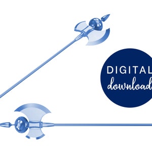 Peach Toad Halberd STL Files - Mario Movie Cosplay Prop (digital ...