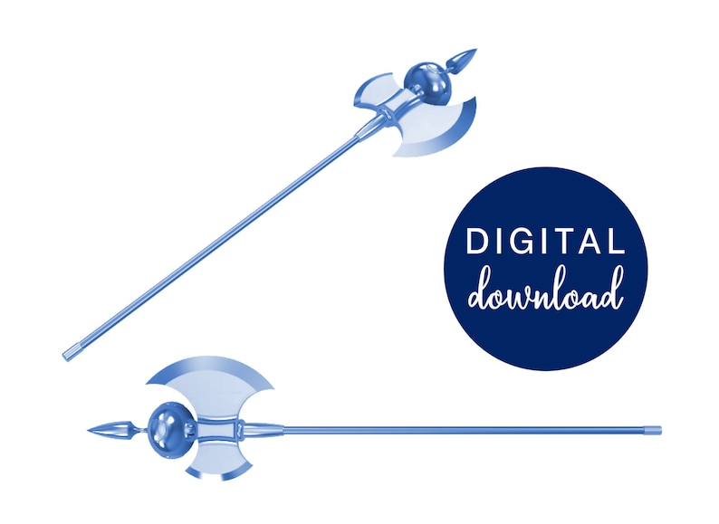 Peach Toad Halberd STL Files - Mario Movie Cosplay Prop (digital ...