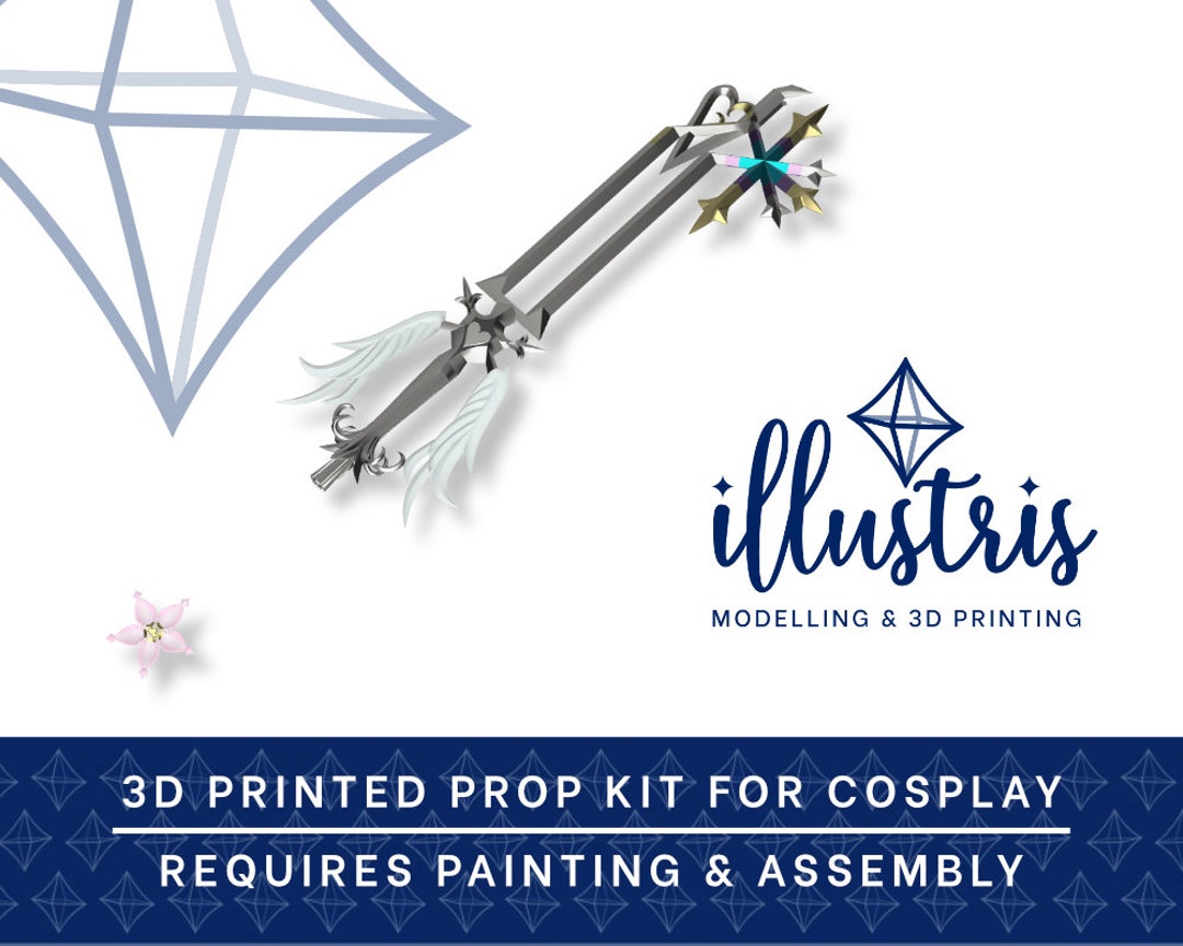 Oathkeeper Keyblade 3D Printed Kit - Kingdom Hearts Cosplay Prop - Etsy