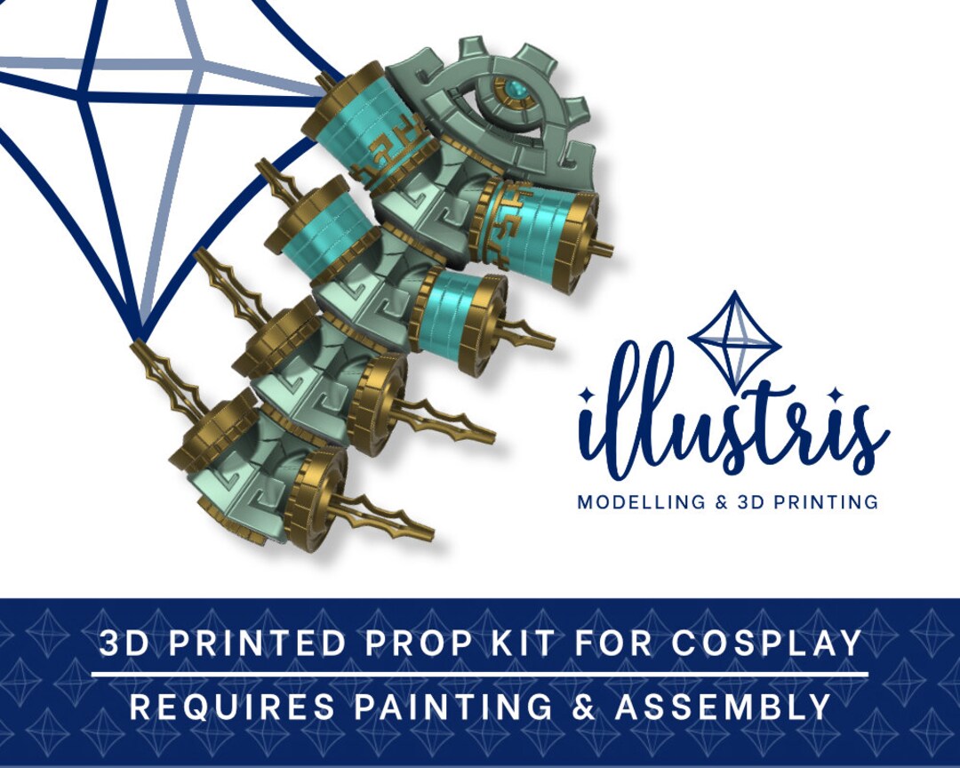 LINK Zonai Energy Cell Belt Detail 3D PRINTED KIT [the Legend of Zelda ...