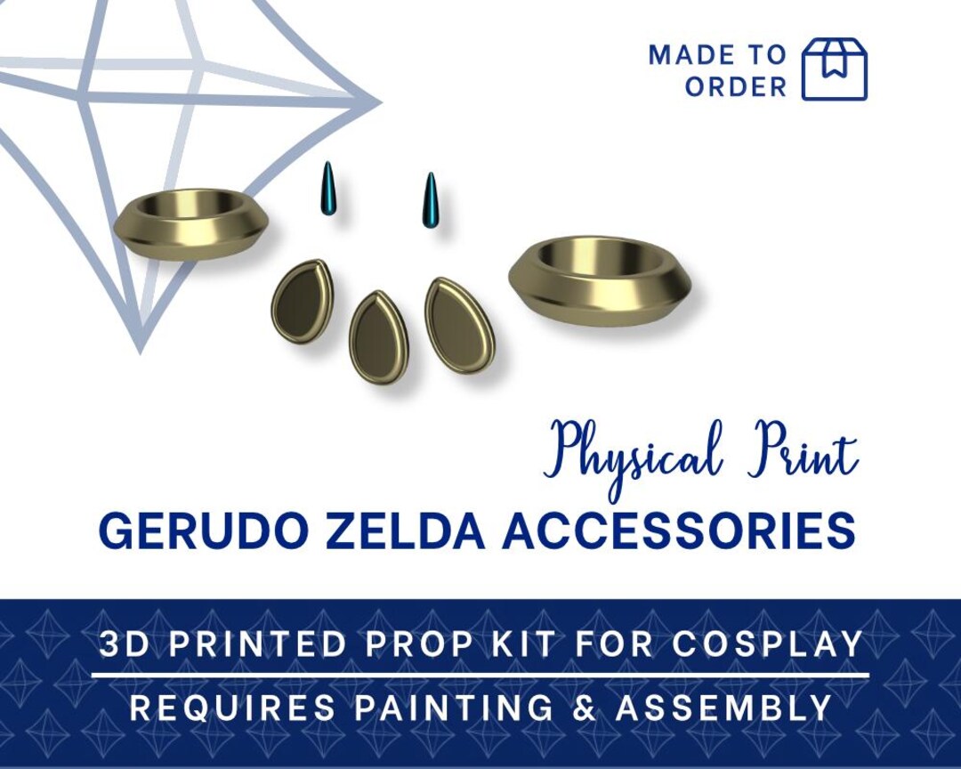 ZELDA Gerudo Accessories 3D PRINTED KIT [the Legend of Zelda: Echoes of ...