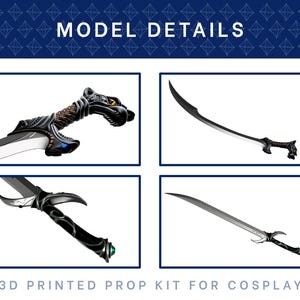 Drizzt Icingdeath & Twinkle 3D Printed Kit - Cosplay Prop - Etsy