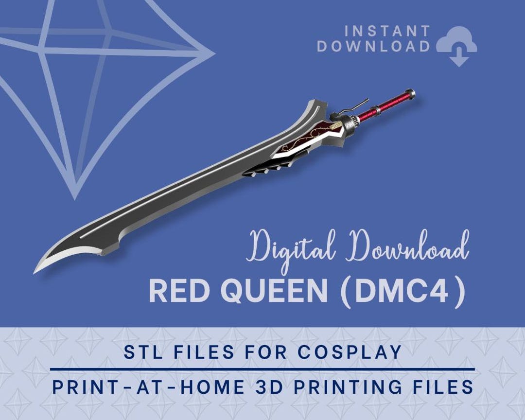 Nero's Red Queen Sword STL Files- DMC4 Cosplay (digital Download) - Etsy