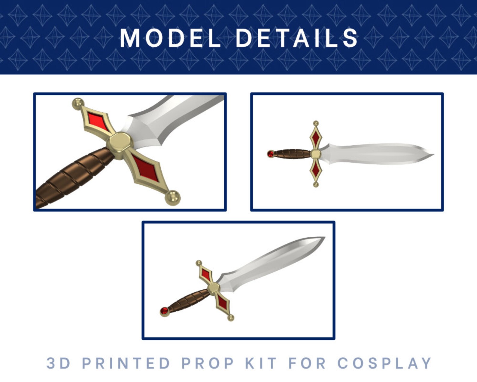 Link Criss Sword 3D Printed Kit - the Legend of Zelda Animated Show ...