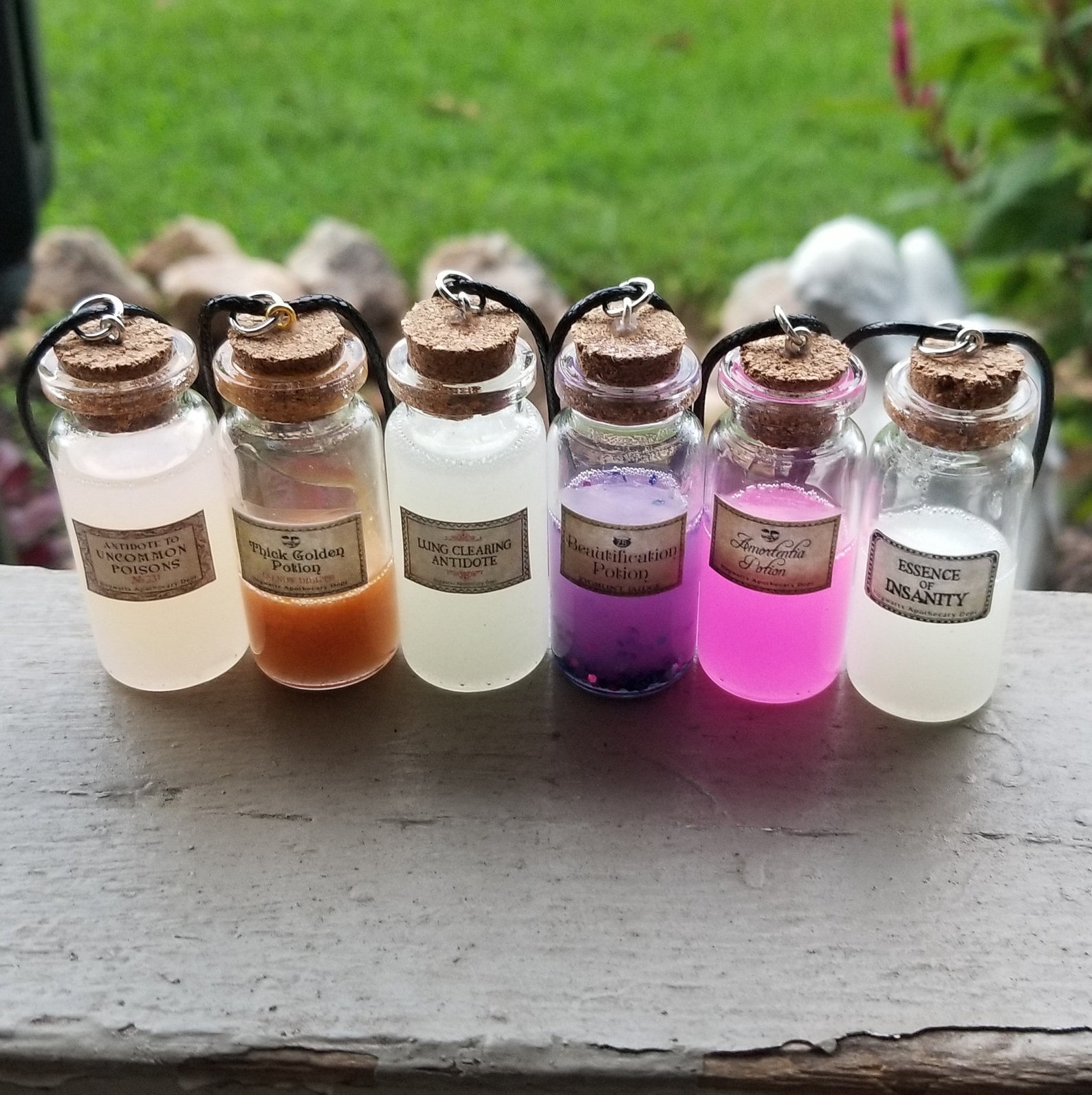 Potion Bottle Resin Glow In The Dark Necklace | Etsy