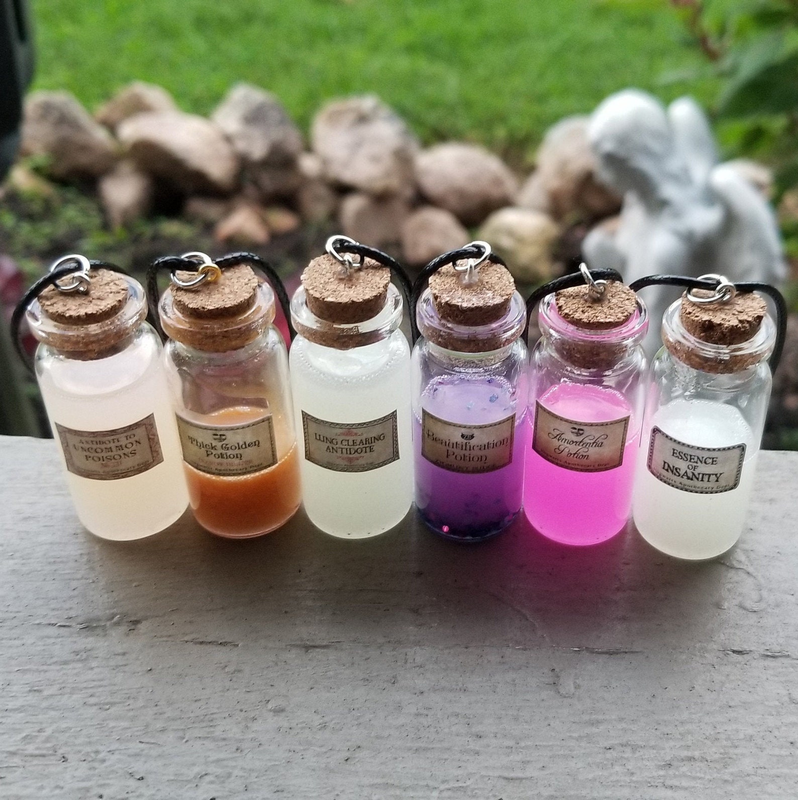 Potion Bottle Resin Glow In The Dark Necklace | Etsy