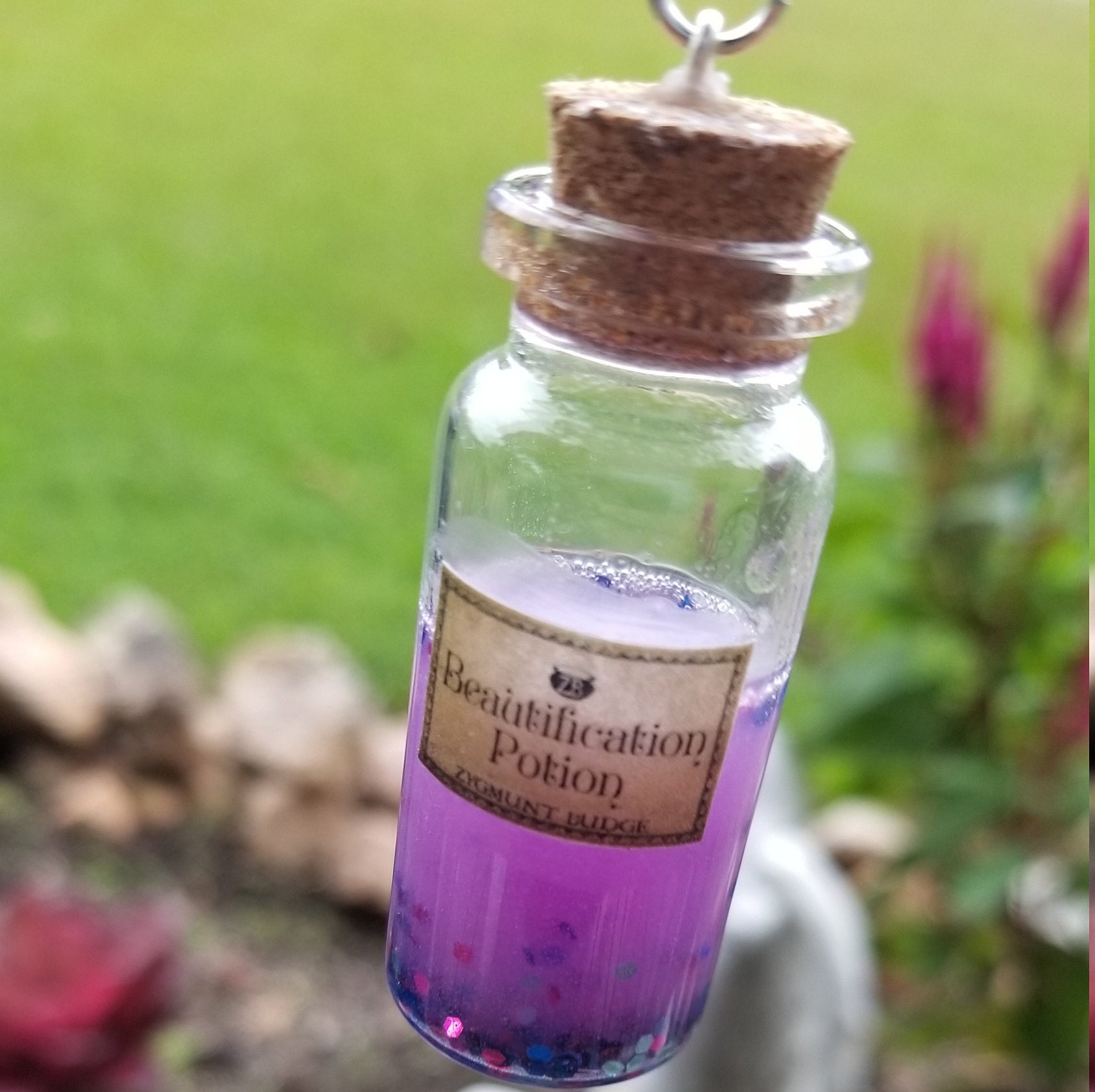 Potion Bottle Resin Glow In The Dark Necklace | Etsy
