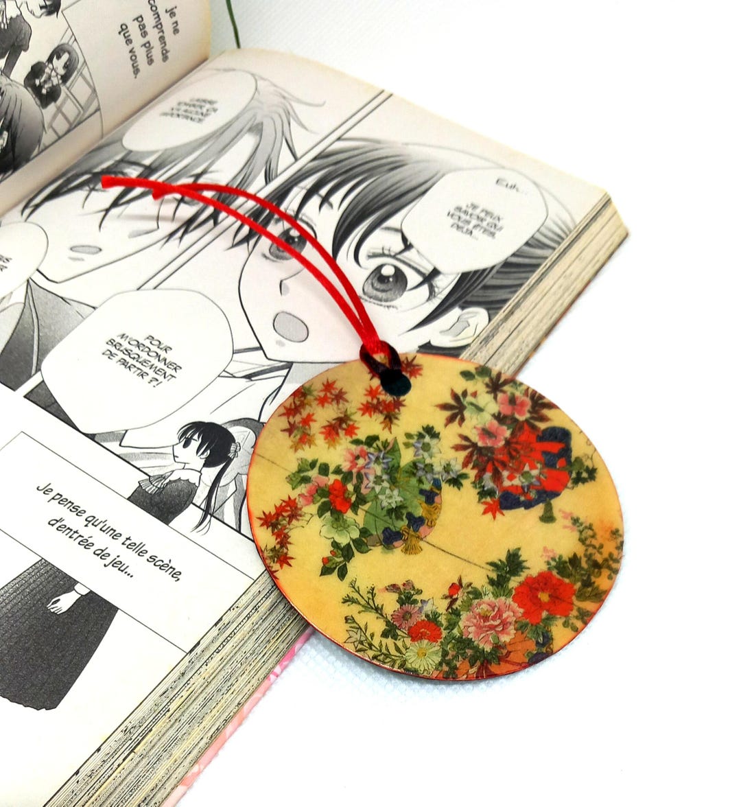 Round Japanese Bookmark - Traditional Japanese Design - Original ...
