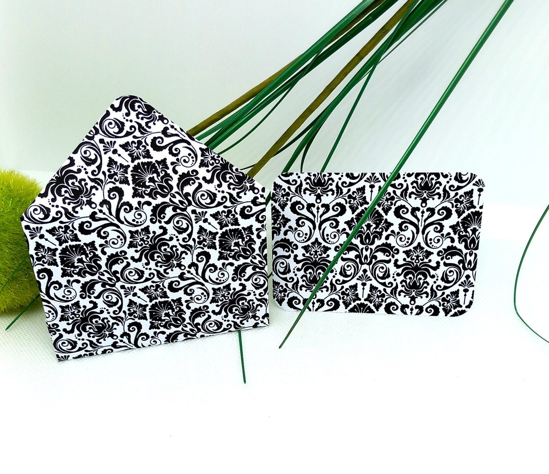Condolence Card | Matching Envelope | Interlacing Patterns | Black or ...