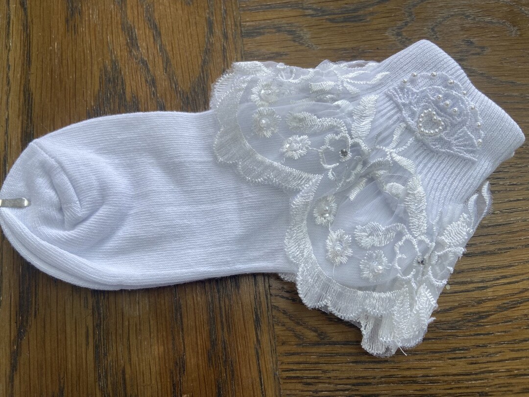 Communion Socks - White Socks With Claddagh Motif - Etsy