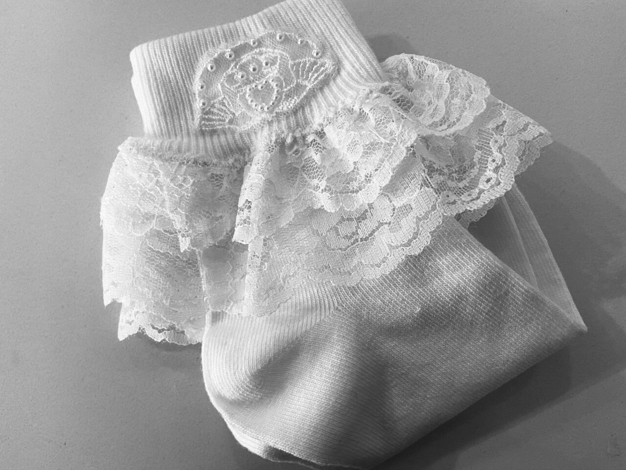 Communion Socks White Socks With Claddagh Motif | Etsy