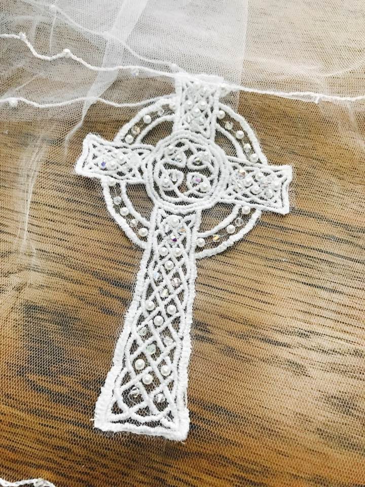 Celtic Cross Holy Communion Veil - Made to Order Dispatched Within 10 ...
