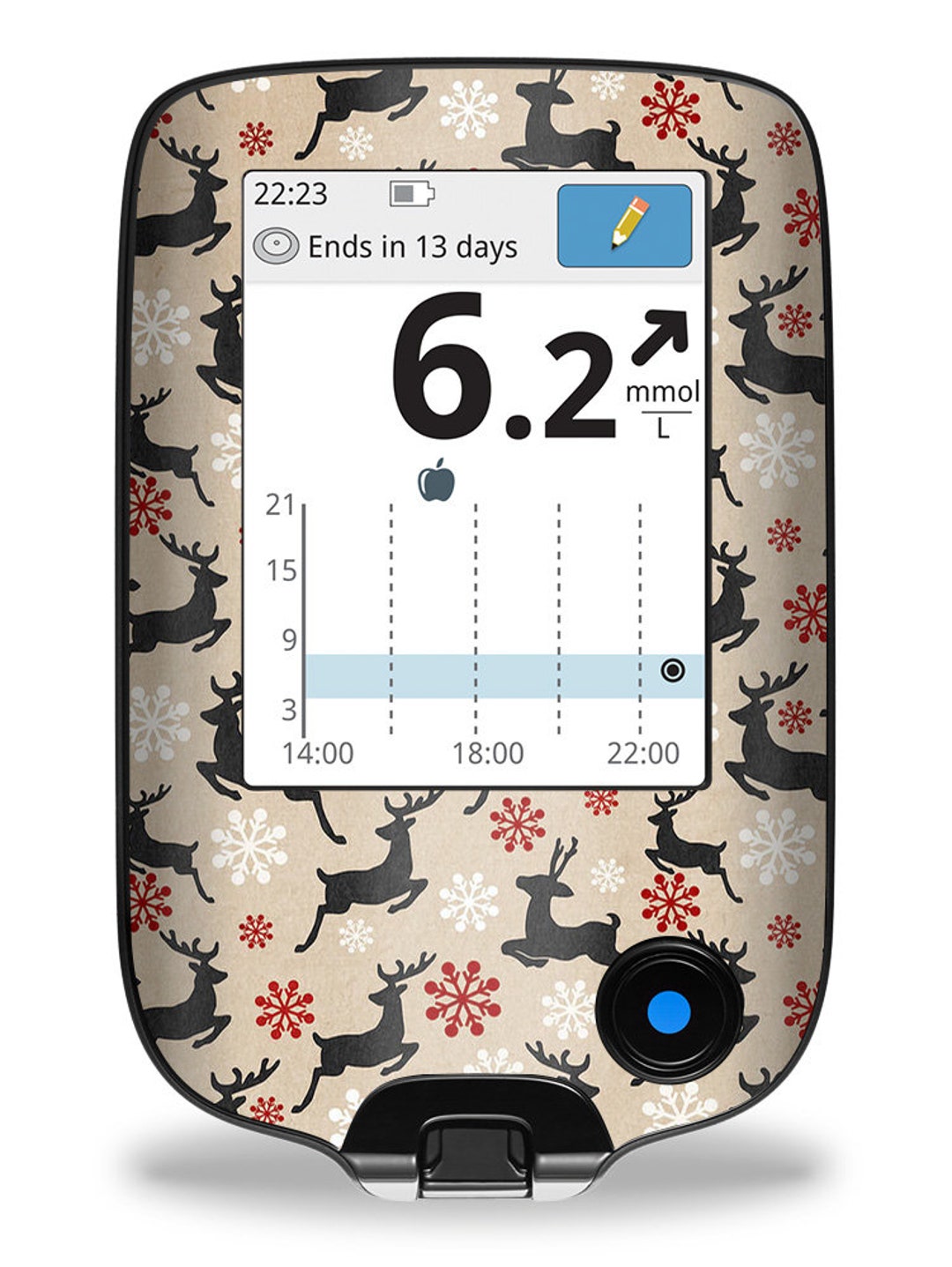 Sticker for Freestyle Libre 2 & 3 Reader Reindeer Mydili Diabetes ...