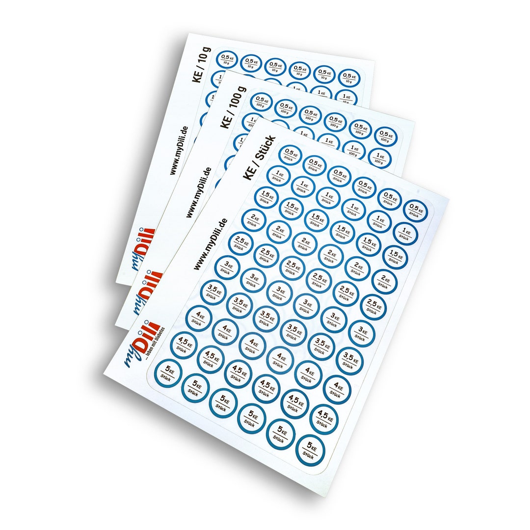Carbohydrate Sticker Mydili Diabetes Accessories - Etsy