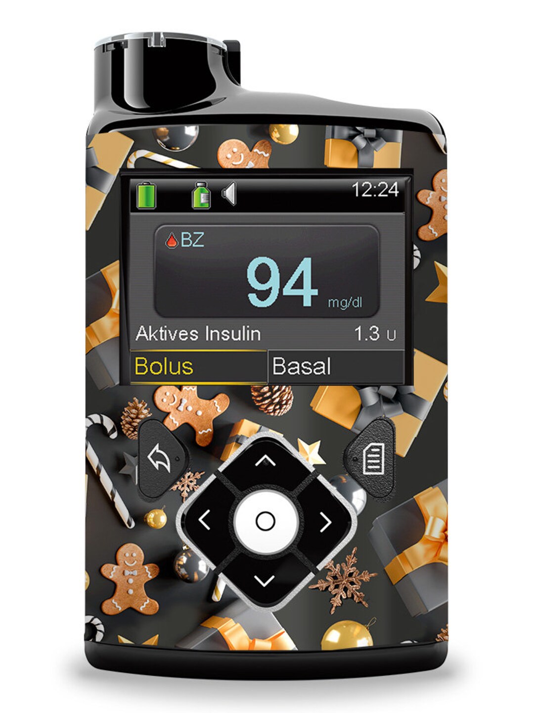 Sticker for Medtronic Minimed Insulin Pump Golden Christmas Mydili ...