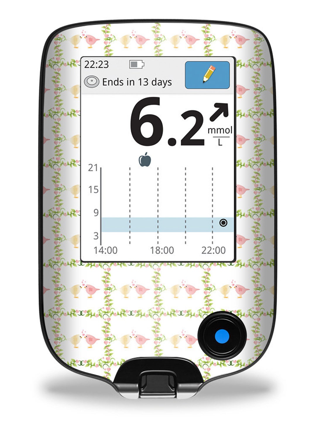 Sticker for Freestyle Libre 2 & 3 Reader Loving Birds Mydili Diabetes ...