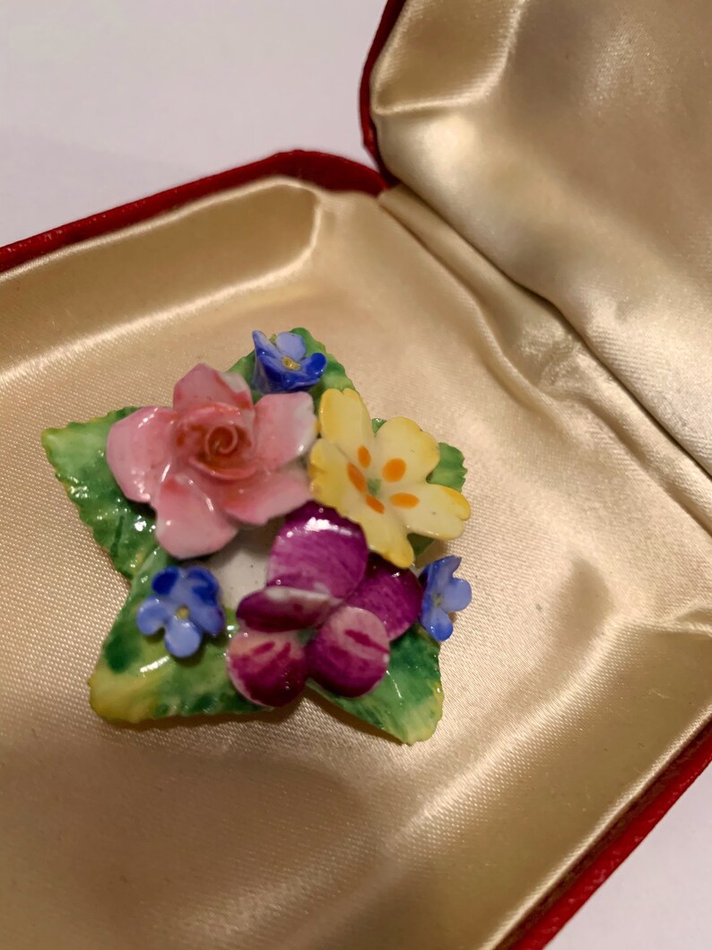 Vintage Artone Spring Floral Bone China Brooch Pin - Etsy
