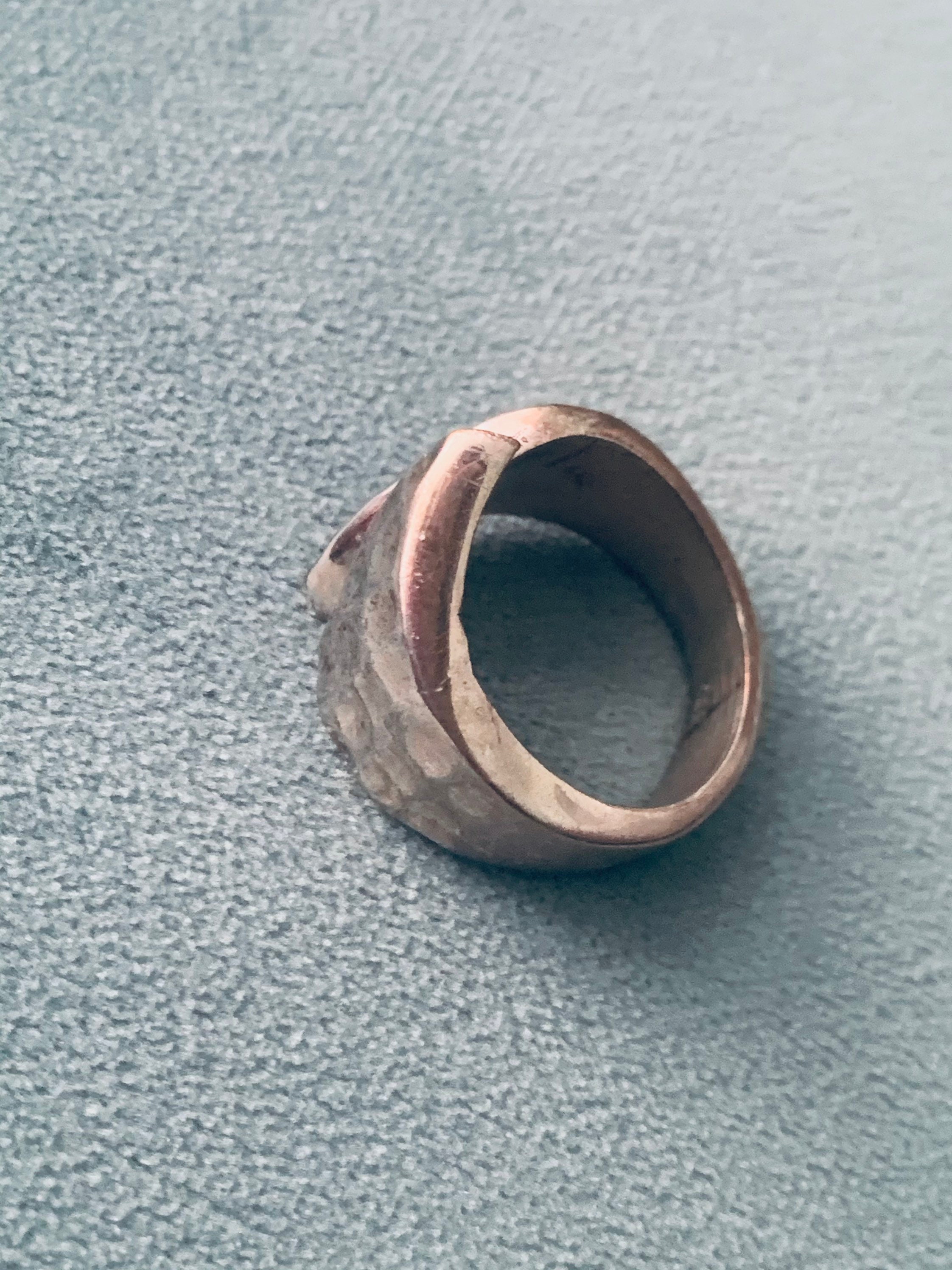 Vintage Ring Silver Ring Brushed Silver Chunky Ring Twisted - Etsy ...