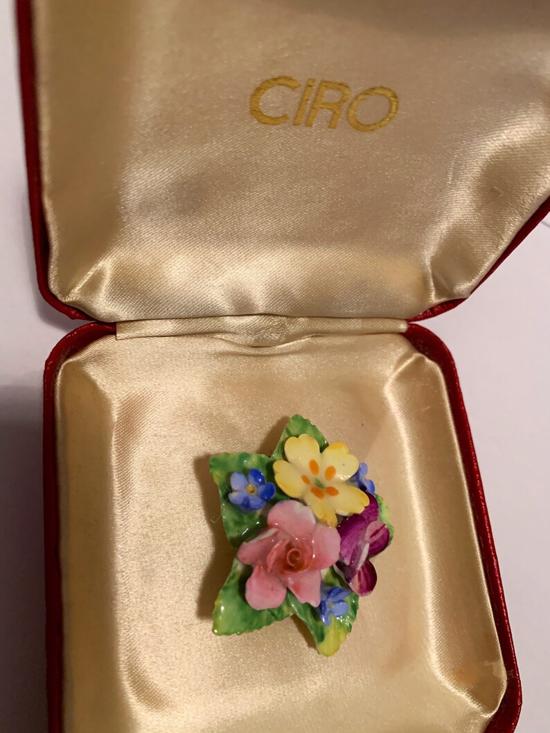 Vintage Artone Spring Floral Bone China Brooch Pin - Etsy