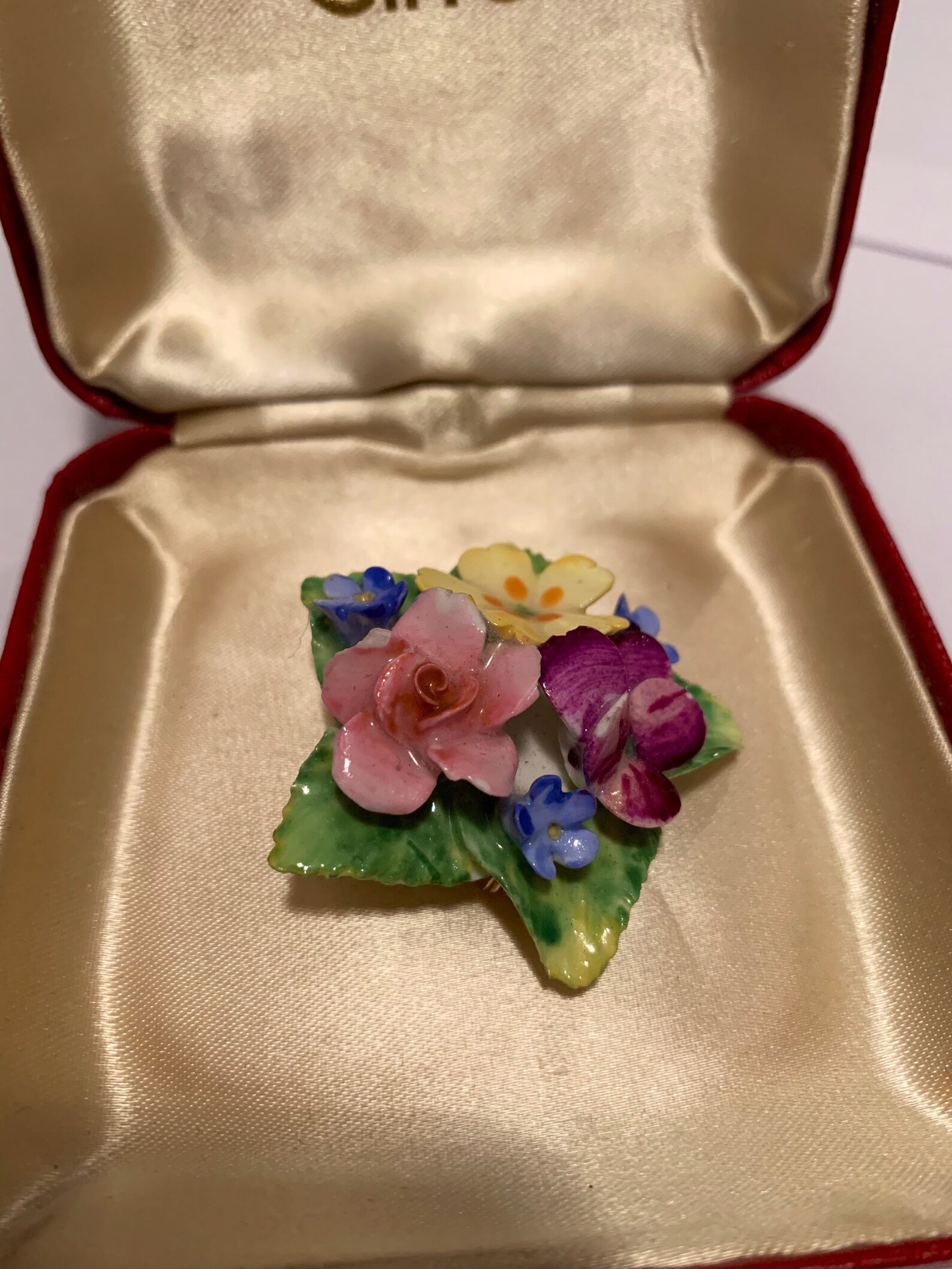 Vintage Artone Spring Floral Bone China Brooch Pin - Etsy