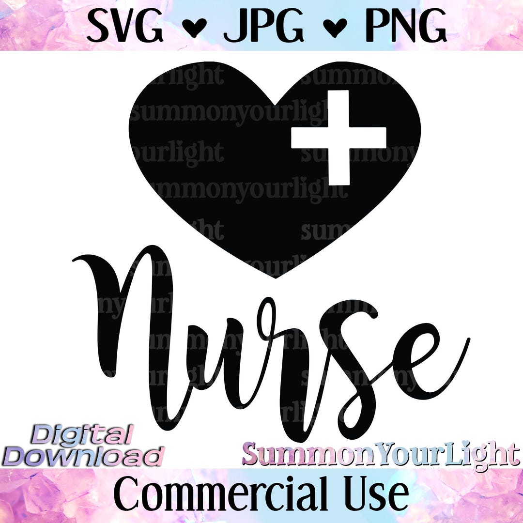 Nurse Heart SVG: Love Nurse Symbol, PNG JPG (digital Download) - Etsy