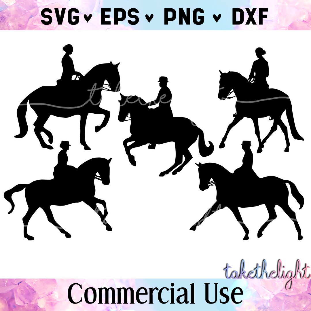 Dressage Horse SVG Files for Cricut, Horse Vector, Equestrian Svg ...