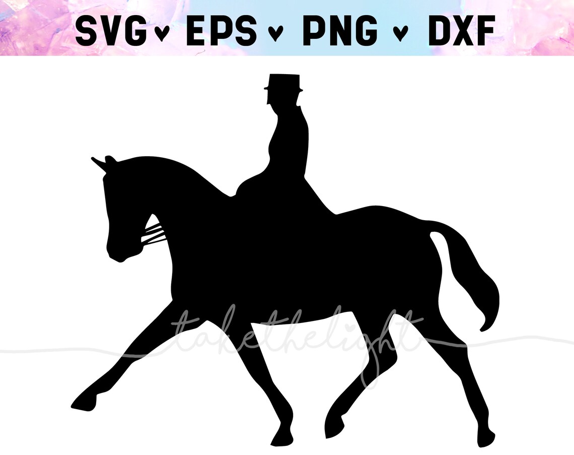 Dressage Horse SVG Files for Cricut, Horse Vector, Equestrian Svg ...
