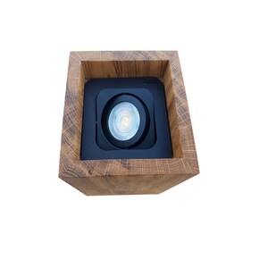 Handmade Pendant LED Luminaire of Oak Wood, Exclusive Wooden Spot Lamp ...