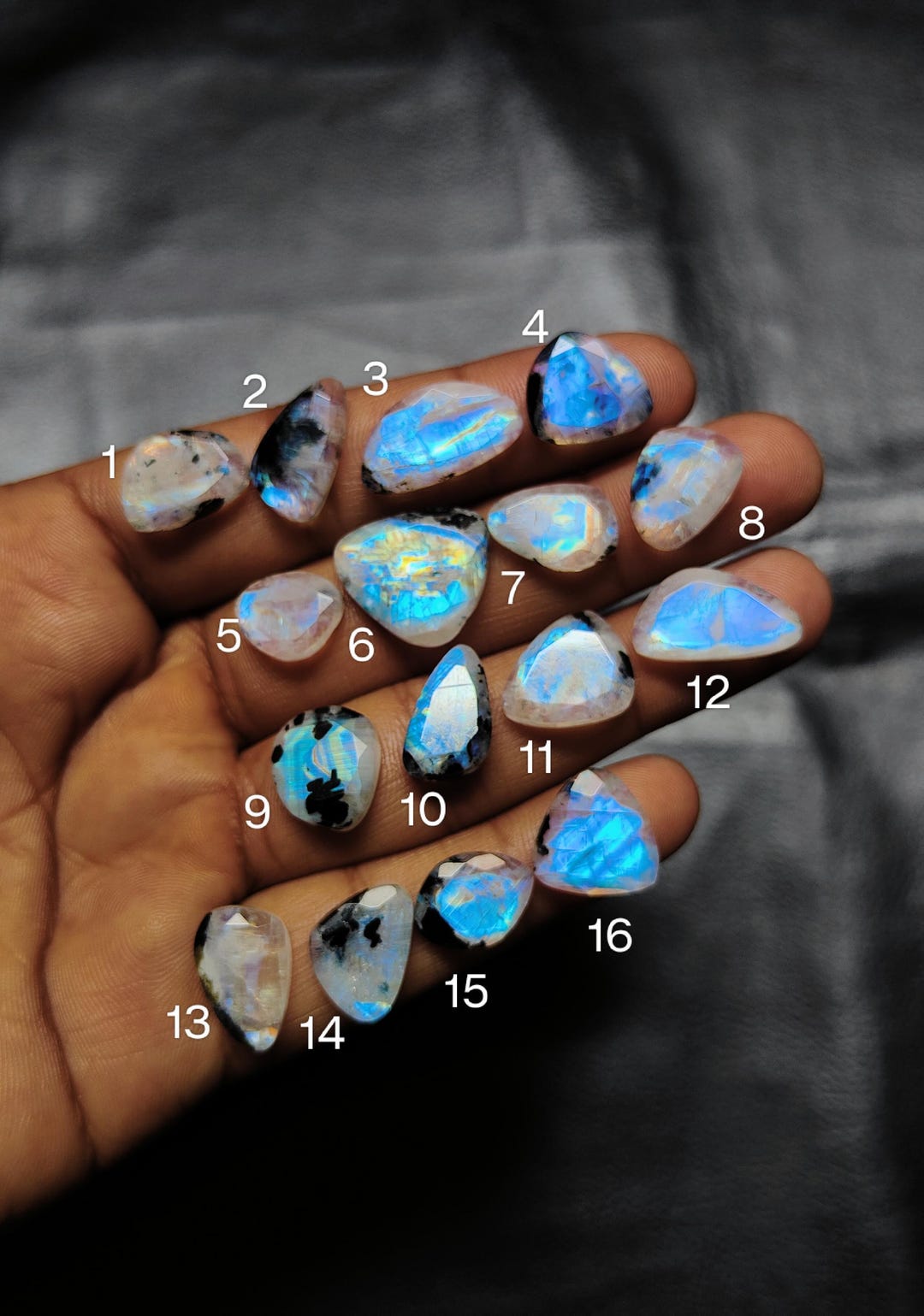 Top Rainbow Moonstone Step Cuts - Natural Rainbow Moonstone Tourmaline ...