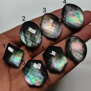 Gorgeous MOP Rose Cut - Multi MOP & Crystal Doubletes- Mother of Pearl ...