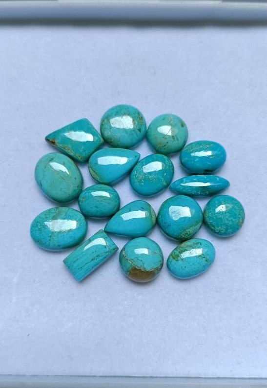National 100% Amazing Turquoise Cabochon Gemstone Perfect Shape Size ...