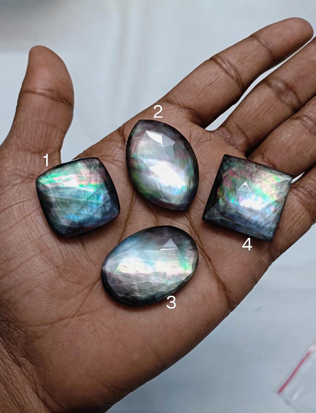 Gorgeous MOP Rose Cut - Multi MOP & Crystal Doubletes- Mother of Pearl ...